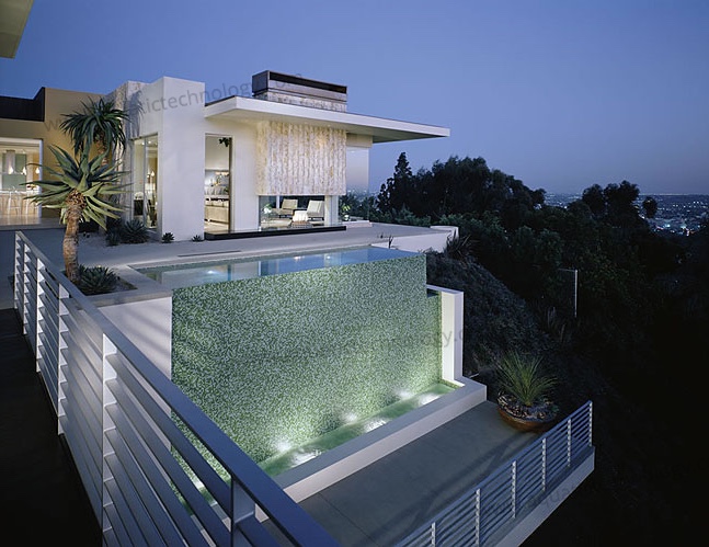 Hollywood Hills CA Pool & Infinity Edge Spa | Aquatic Technology Pool ...